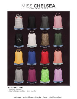 Second Life Marketplace - .miss chelsea. Kato Outfit Colour Pack 2