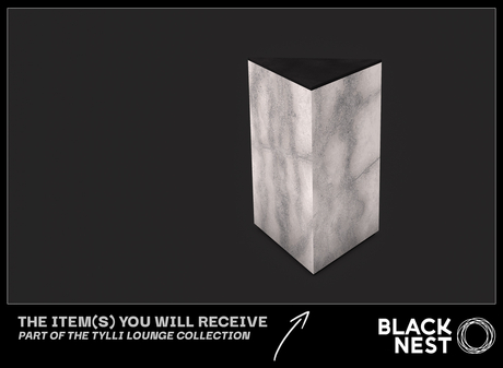 Second Life Marketplace - BLACK NEST / Tylli Marble Side Table