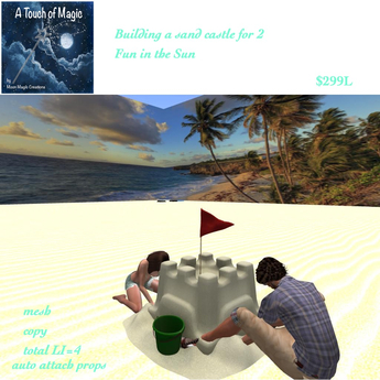 Second Life Marketplace - Building a Sand castle for 2 with auto attach ...