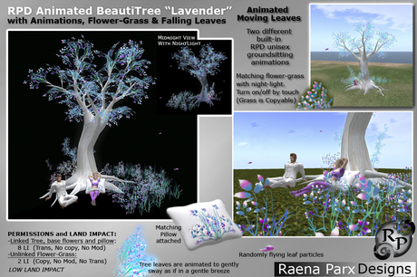 Second Life Marketplace - RPD "BeautiTree" with Animated Leaves ...