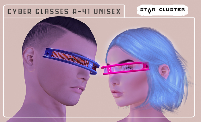Second Life Marketplace - Cyber Glasses A-41 Unisex 3 Colors ...