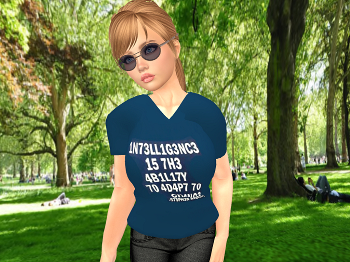 Second Life Marketplace - Nerd-Intelligence-Ladies v-neck shirt