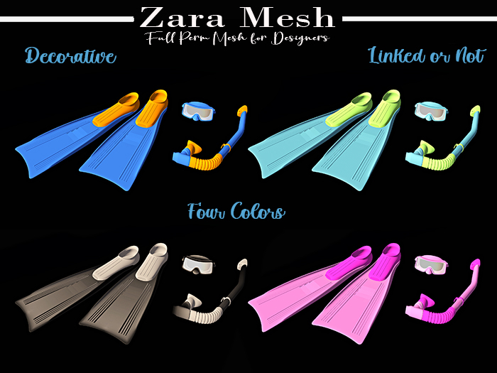 Second Life Marketplace - Zara Mesh - Sports - Scuba Diving Props ...