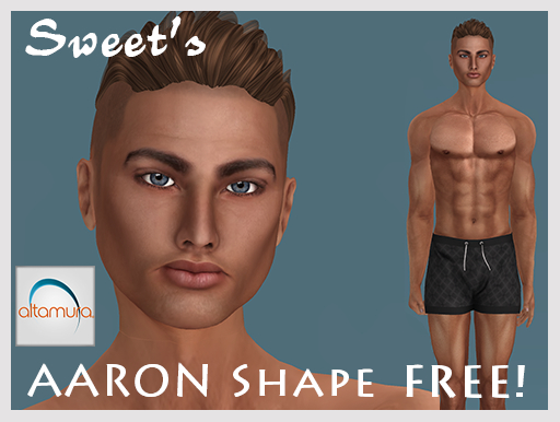 Second Life Marketplace - Sweet's Free! Shape for AARON by Altamura