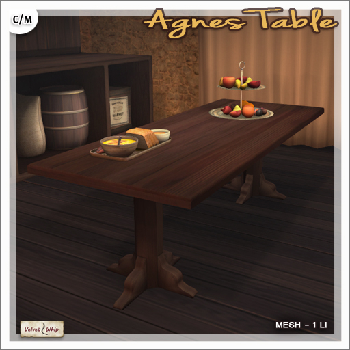 Second Life Marketplace - [V/W] Agnes Table - Medieval fantasy table in ...