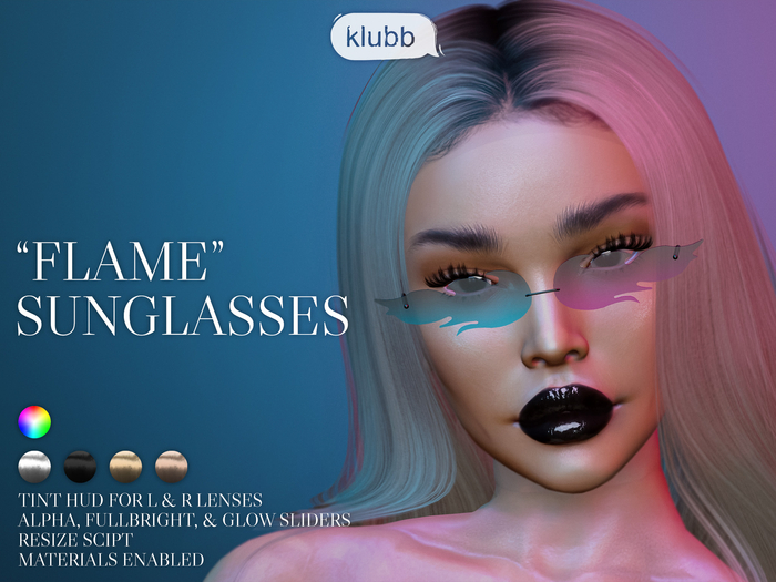 Second Life Marketplace - Klubb - "FLAME" Sunglasses DEMO