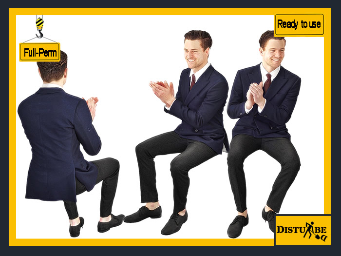 Second Life Marketplace - ::DisturbeD:: Vincent Sitting Man Clapping ...