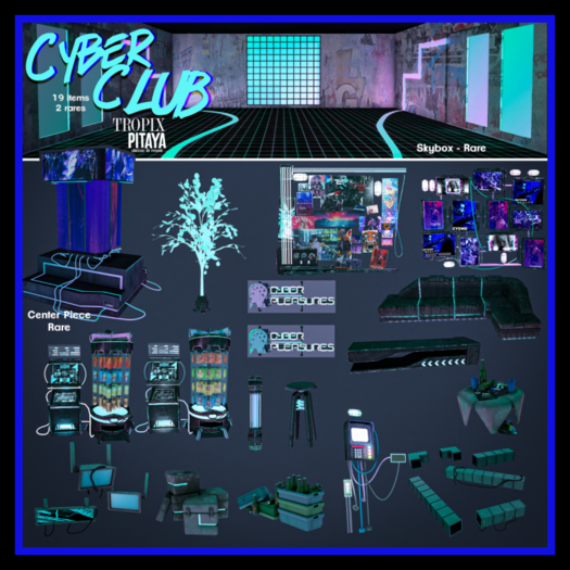 Second Life Marketplace - Pitaya.Tropix - Cyber Club - Table Center