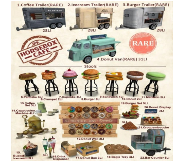 Second Life Marketplace - **JPK Horsebox Cafe 18.(Bagle Tray)