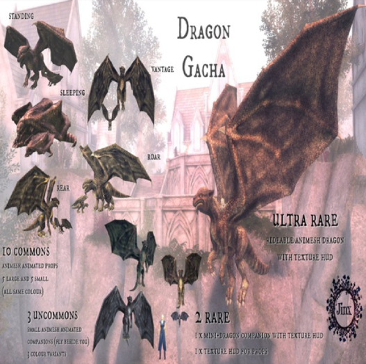 Second Life Marketplace - Mr Necturus & Jinx : Dragon Gacha Rear