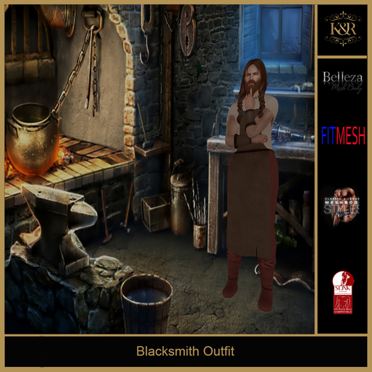 Second Life Marketplace - K&R - Blacksmith Outfit - Box - DEMO