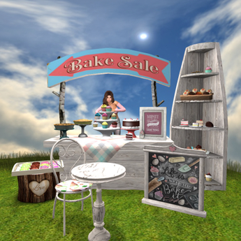 Second Life Marketplace - LE ~ Farmers Market *Animated Bake Sale Stall*