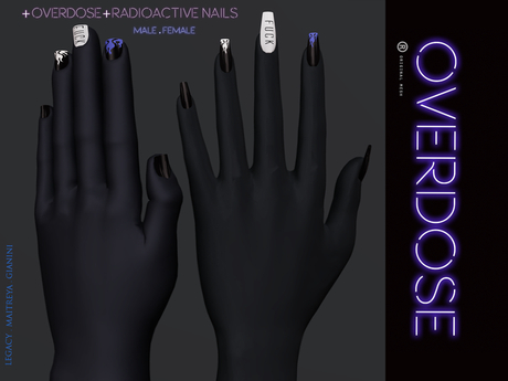 Second Life Marketplace - + OVERDOSE + RADIOACTIVE Nails - FEMALE
