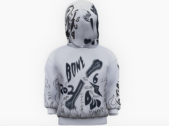 Second Life Marketplace - Wasted Youth- Bone$ Out Hoodie