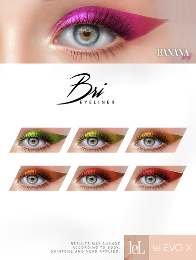 Second Life Marketplace - Banana Beauty: Bri Eyeliner PACK 2