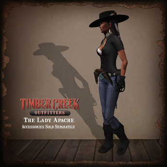 Second Life Marketplace - [Timber Creek] Lady Apache-Black
