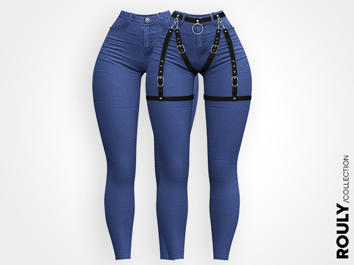 Second Life Marketplace - ROULY :: "I'm So Fancy" Jeans - Navy