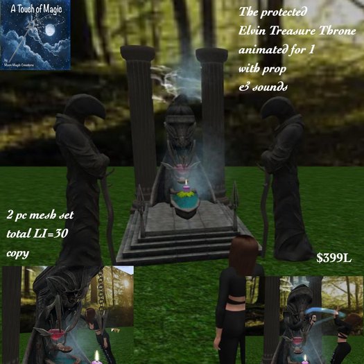Second Life Marketplace - The Protected sacred Elvin Treasure Throne-Box