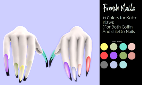 Second Life Marketplace - French Tip Nail Textures
