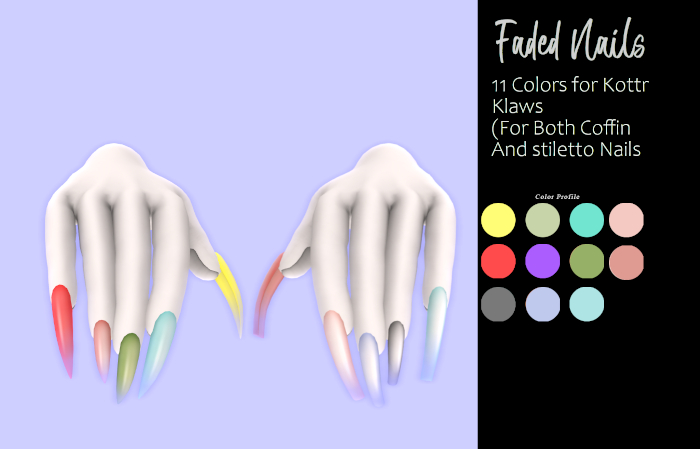 Second Life Marketplace - Faded Nail Textures