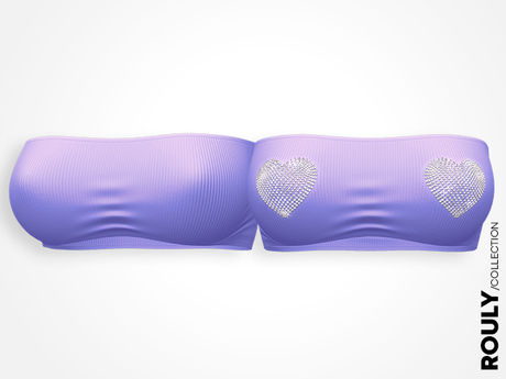 Second Life Marketplace - ROULY :: Double Heart Tube Top - Sky