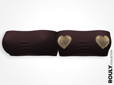 Second Life Marketplace - ROULY :: Double Heart Tube Top - Choko