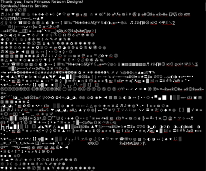 Second Life Marketplace - ASCII Fonts Collection By, Princess Reborn ...