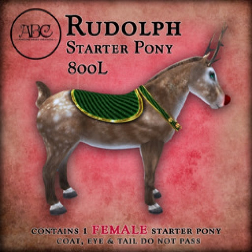 Second Life Marketplace - ABC - Rudolph Male & Female Pony Couple 2016
