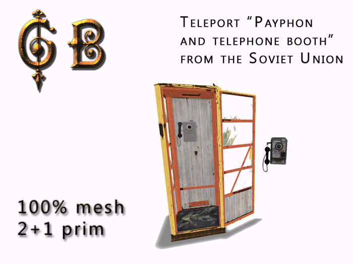 Second Life Marketplace - Public phone booth Teleport Telephon from the ...