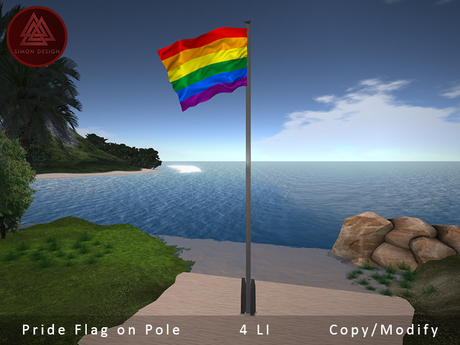 Second Life Marketplace - Pride Flag LGBT 6 Colors 1 prim