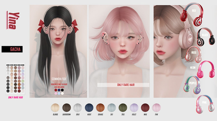 Second Life Marketplace - VCO HAIR - Yina 001 . { Night }