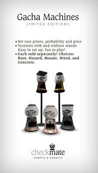 Second Life Marketplace - checkMATE - Gacha Machine - Concrete (BOXED)
