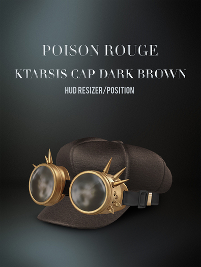 Second Life Marketplace - POISON ROUGE Ktarsis Cap - Dark Brown