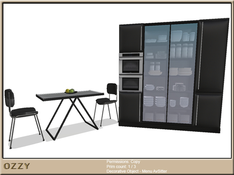 Second Life Marketplace - *$OZZY$* Kitchen Basic Black - SET