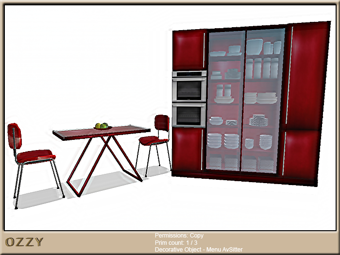 Second Life Marketplace - *$OZZY$* Kitchen Basic Red - SET