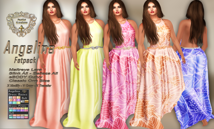 Second Life Marketplace - Nala Design - Angelina Gown Fatpack [Updated ...