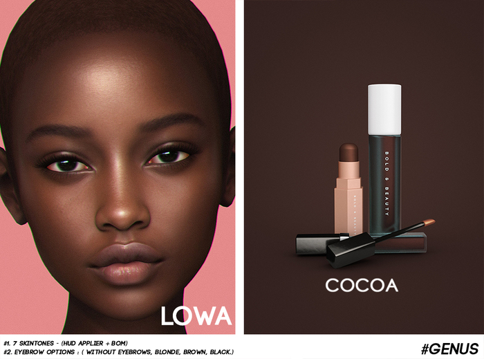 Second Life Marketplace - Bold & Beauty :: Lowa (Genus App) - Cacao.