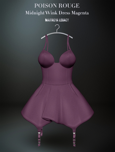 Second Life Marketplace - POISON ROUGE Midnight Wink Dress - Magenta