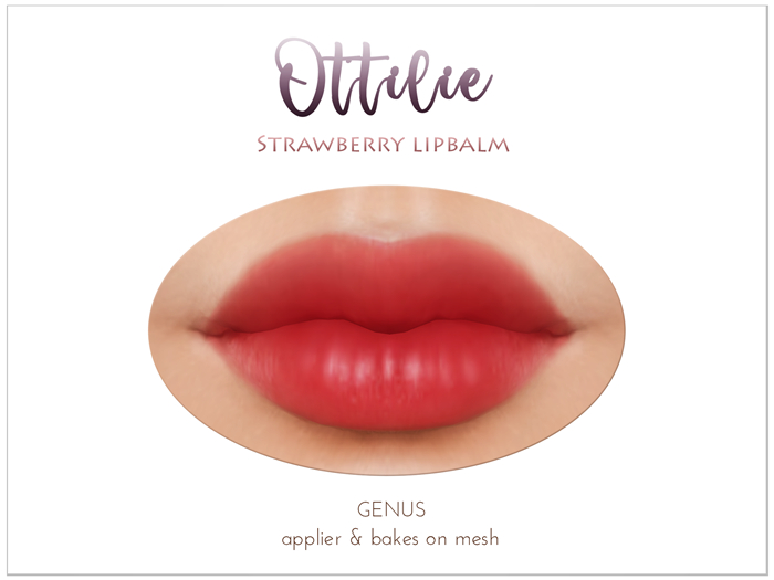 Second Life Marketplace - OTTILIE - Strawberry Lip Balm - Genus Lipstick