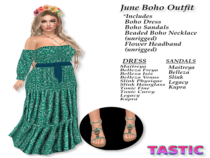 Second Life Marketplace - Tastic-June Boho Outfit