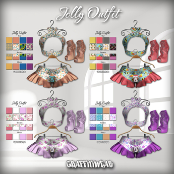 Second Life Marketplace - Graffitiwear Jolly Outfit DEMO