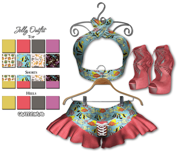 Second Life Marketplace - Graffitiwear Playful Jolly Outfit