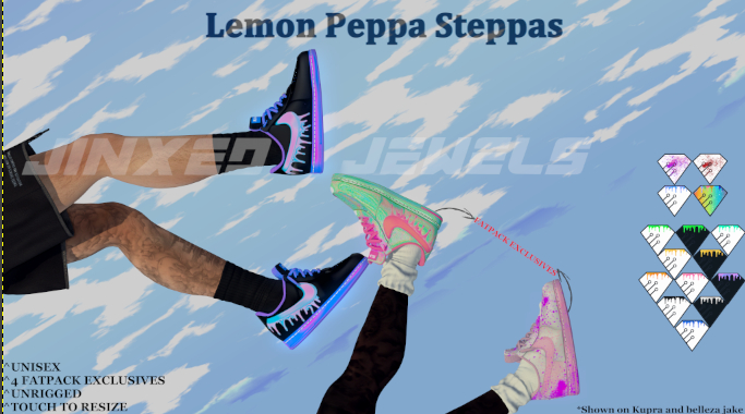 Second Life Marketplace - ^JJ^-Lemon Peppa Steppas(FATPACK)