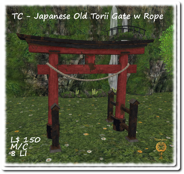 Second Life Marketplace - Japanese Old Torii Gate w Rope