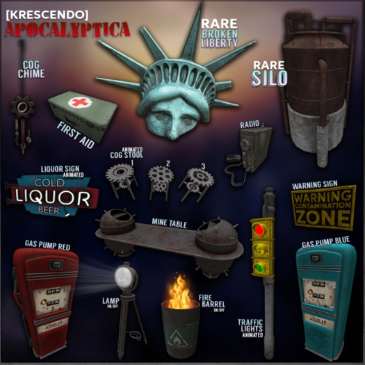 Second Life Marketplace - [Kres] Apocalyptica - Fire Barrel
