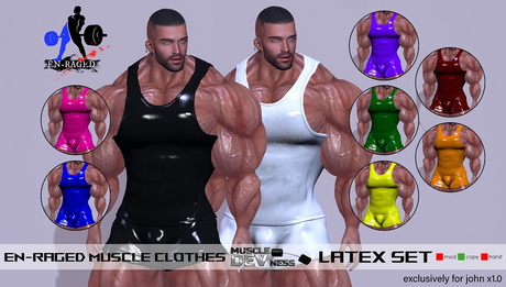 Second Life Marketplace - EN-RAGED_Latex set_John x1.0