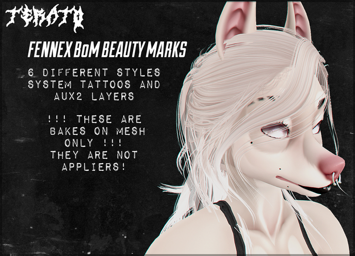Second Life Marketplace - [TERATO] Fennex BoM Beauty Marks