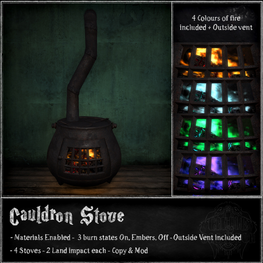Second Life Marketplace - C&C - Cauldron Stove