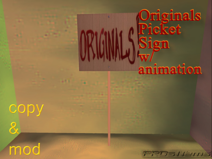 Second Life Marketplace - Originals Picket Sign