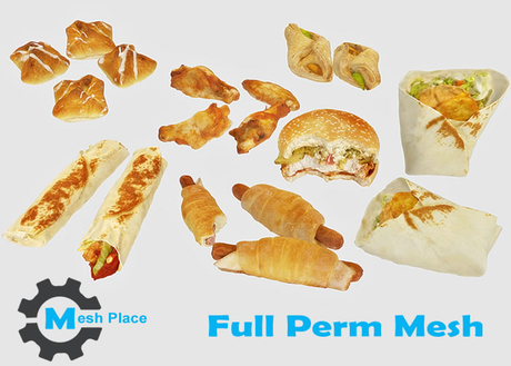 Second Life Marketplace - Mesh Place - Fast Food Pack - Full Perm Mesh